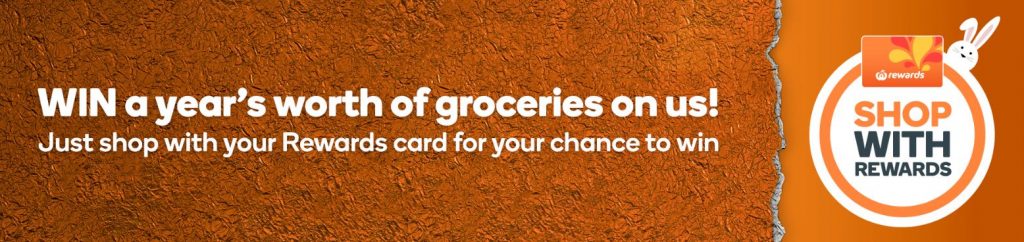 Woolworths Rewards Promotion: Win a year's worth of groceries and more