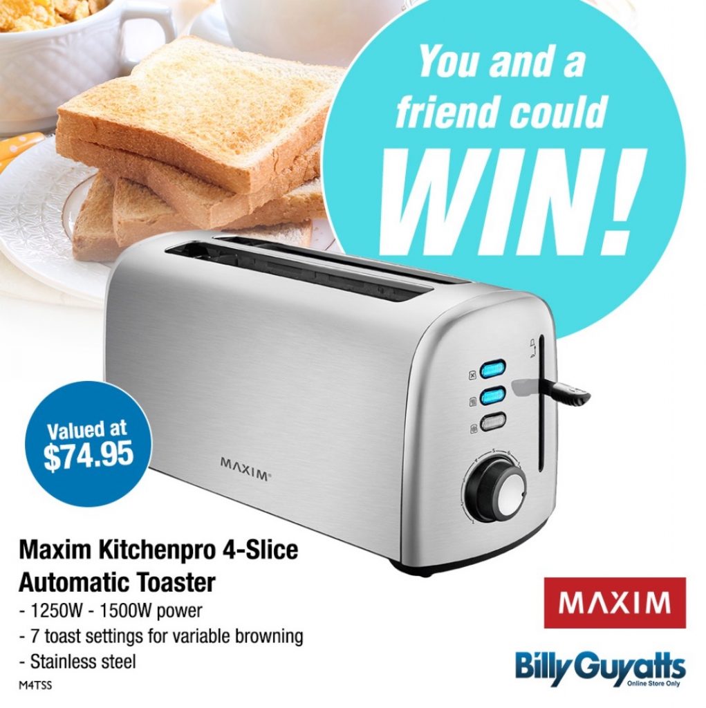 Billy Guyatts Competition: Win a Maxim Kitchenpro 4-Slice Automatic ...
