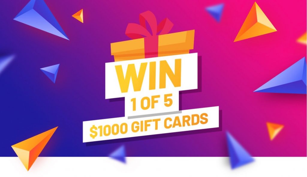 10 Play Gift Card Frenzy Competition: Win 1 of 5 $1000 gift cards