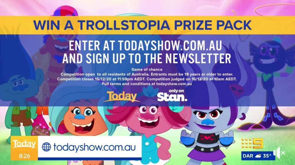 Today Trolls Competition: Win a Trollstopia Prize Pack at todayshow.com.au