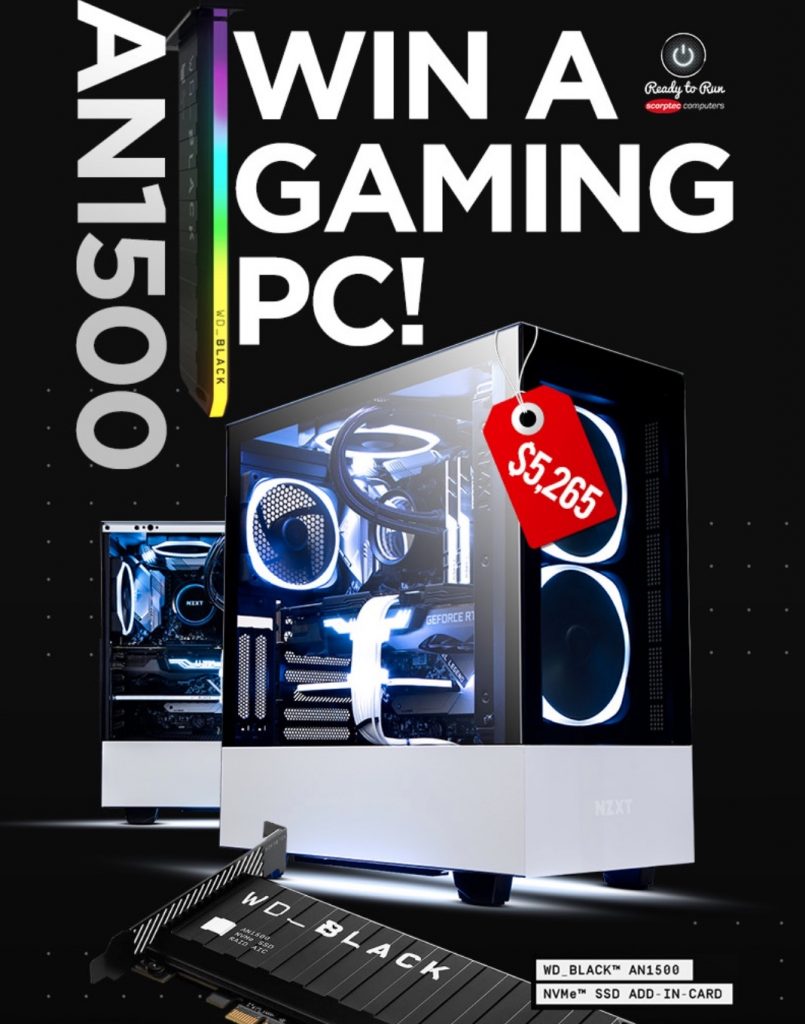Scorptec WD Competition: Win a Gaming PC worth over $5,000