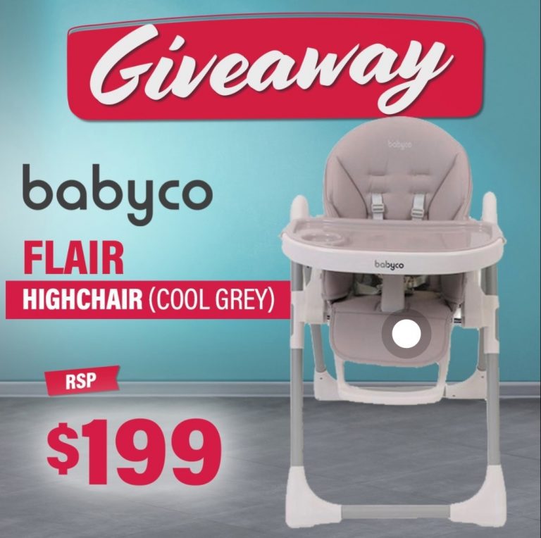 Babyco Giveaway: Win a Babyco Flair Highchair worth $199