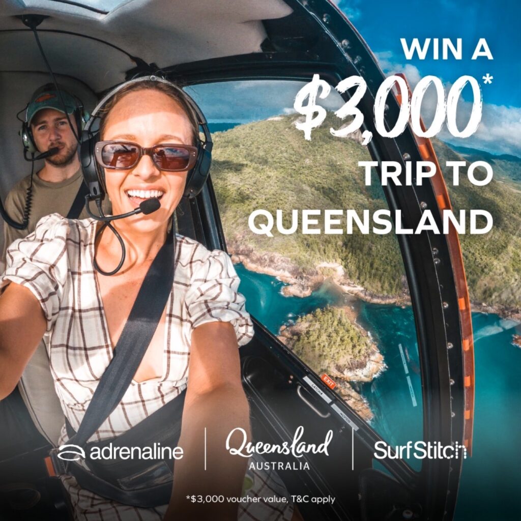 Win a $3,000 trip to Queensland from Adrenaline and SurfStitch
