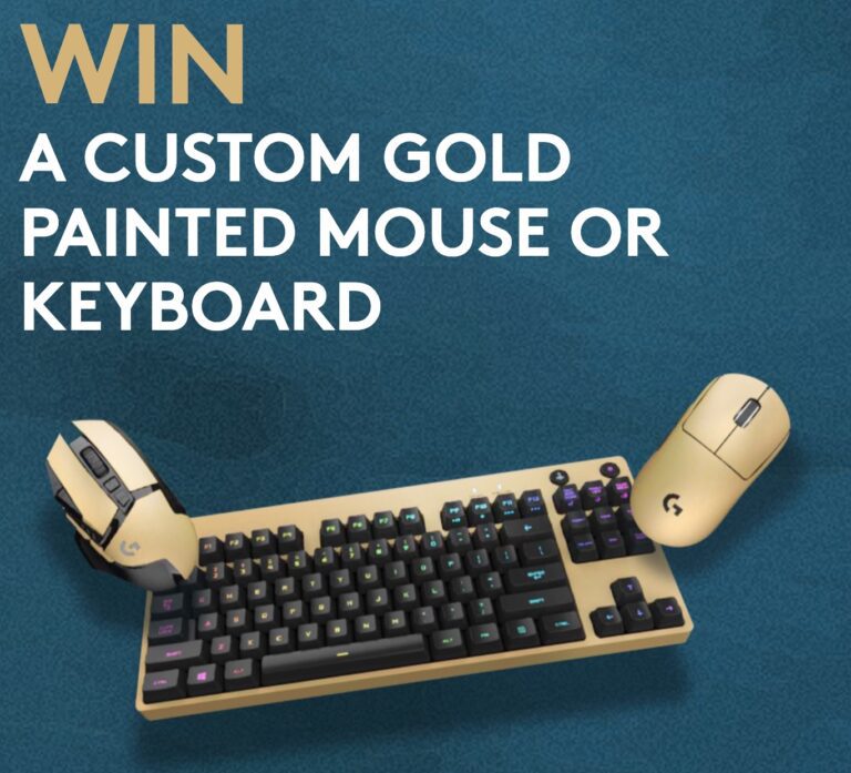 Logitech Golden Giveaway: Win a custom gold painted mouse or keyboard