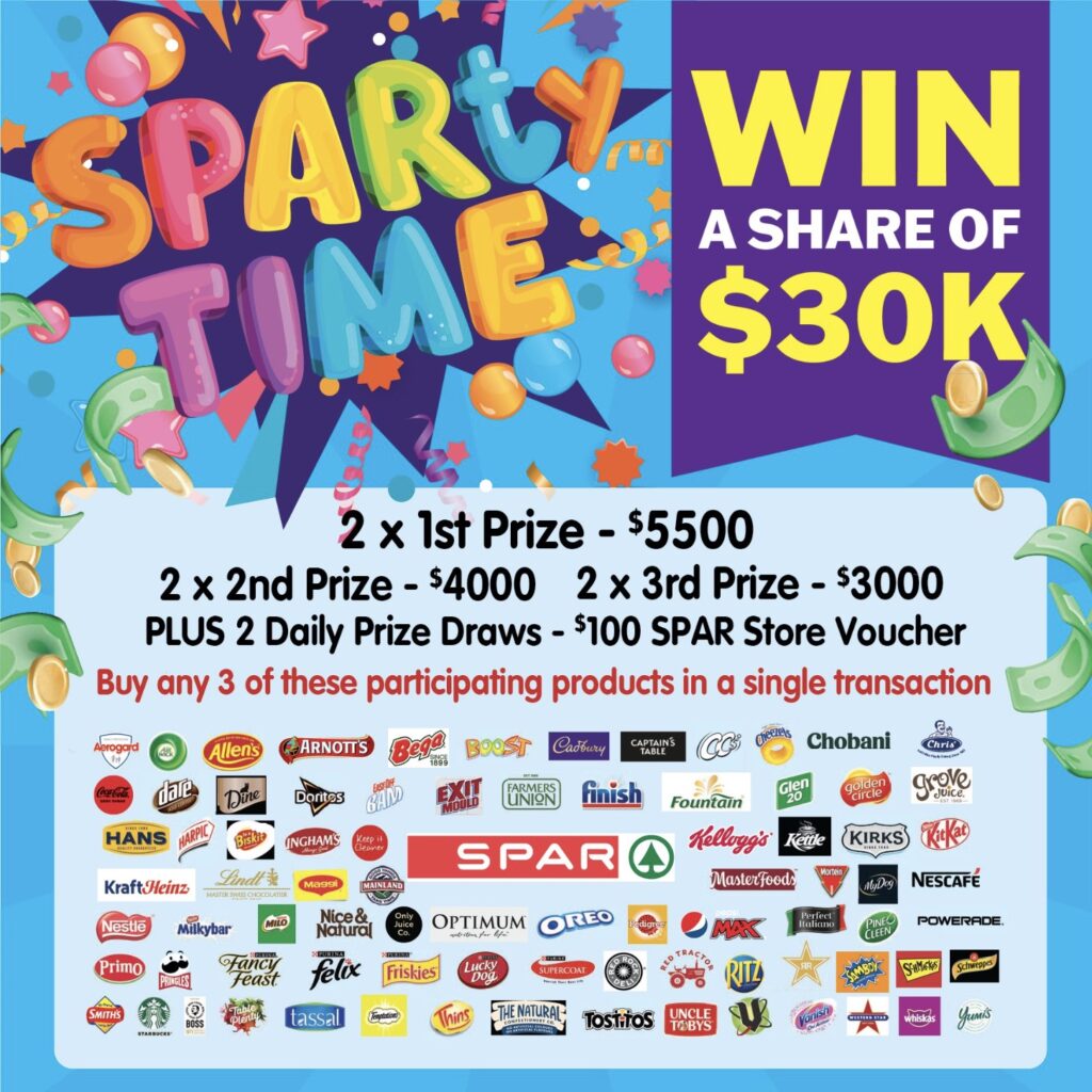 SPAR SPARty Time Promotion: Win a share of $30,000