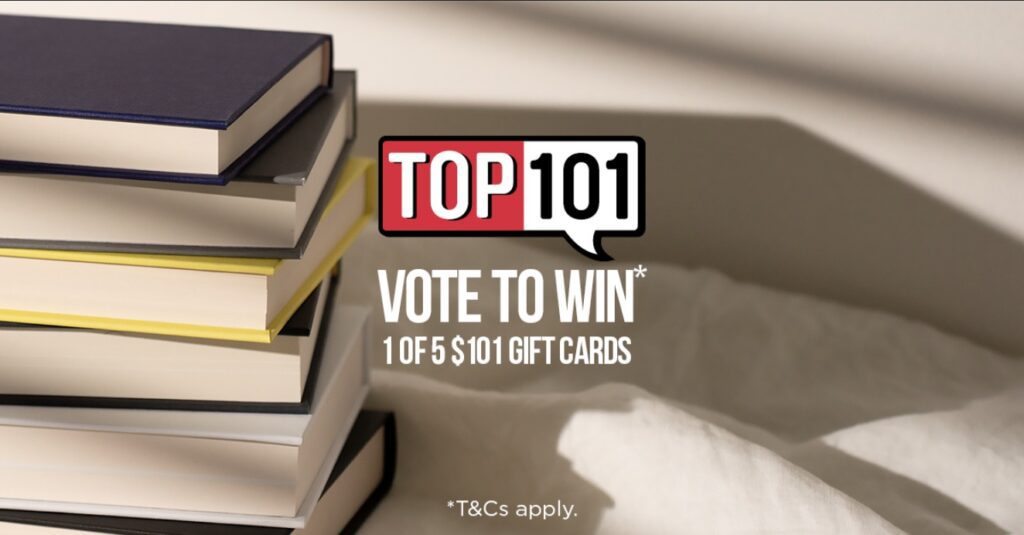 Dymocks Top 101 Competition: Win 1 of 5 $101 gift cards