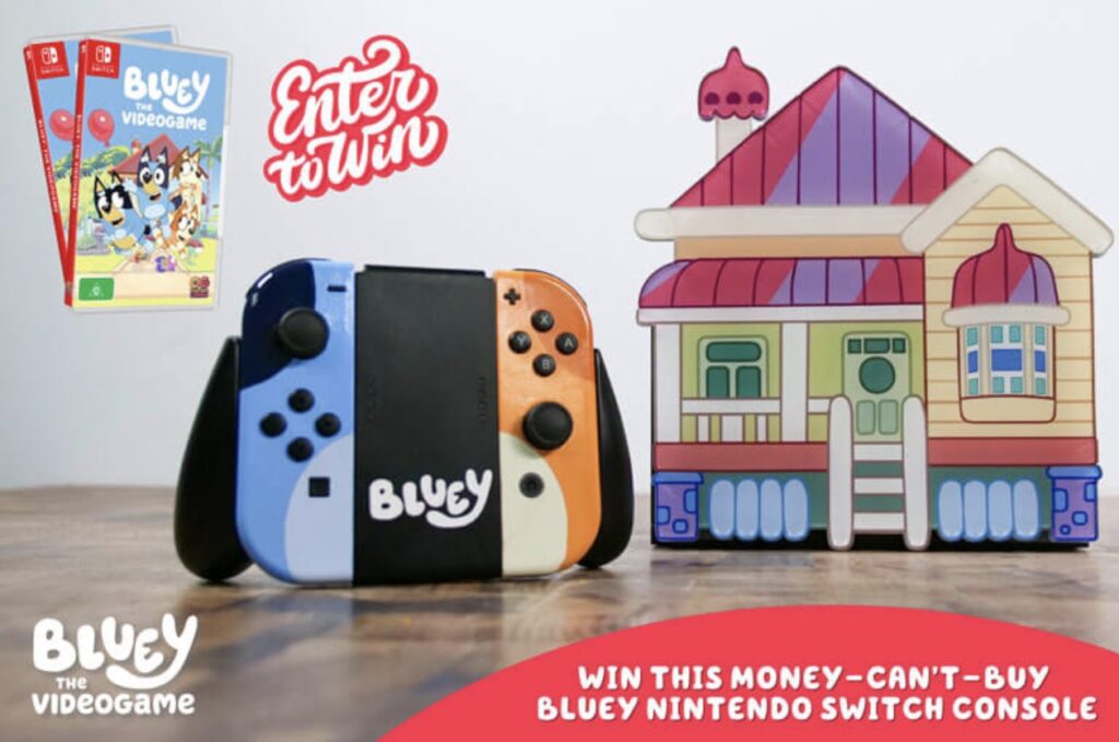 Mum Central Giveaway: Win a limited edition Bluey Nintendo Switch console
